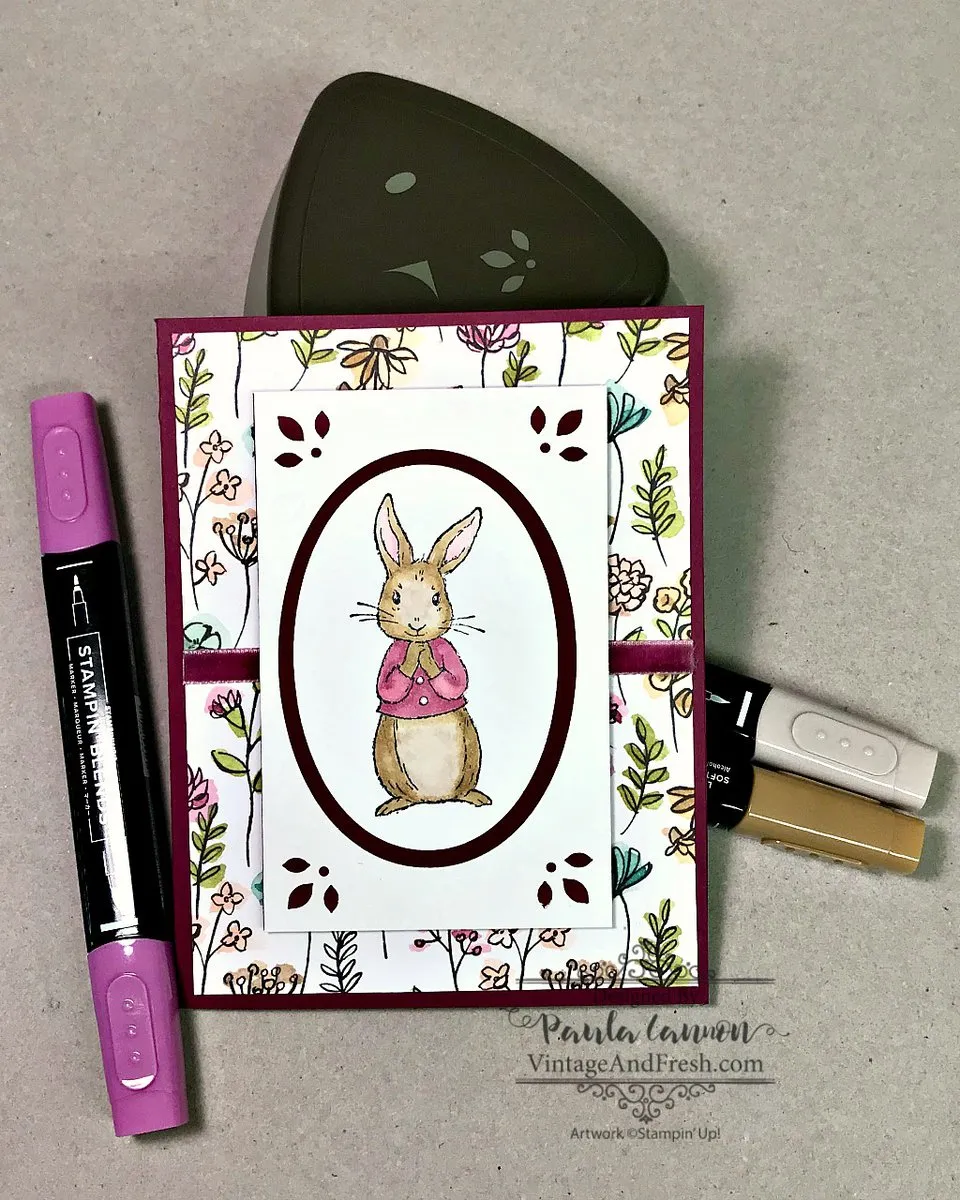 A Fable Friends Bunny Birthday Card - Vintage & Fresh